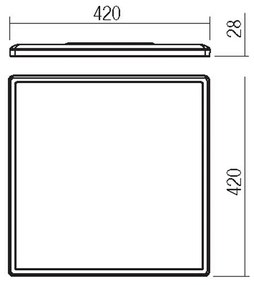 Smarter 05-947 stropní LED svítidlo Memo, matně černá, 24W, 4000K, 42cm