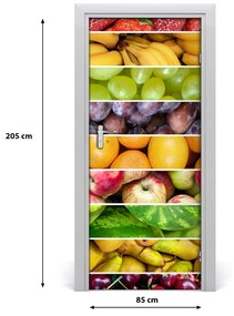 Fototapeta na dveře samolepící barevné ovoce 85x205 cm