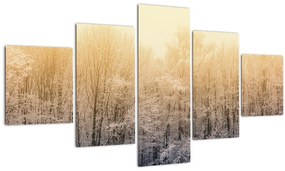 Obraz mrazivého lesa (125x70 cm)