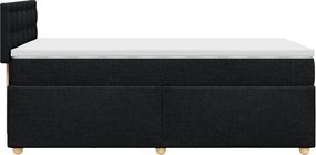 Box spring postel s matrací černá 80 x 200 cm textil 3288823