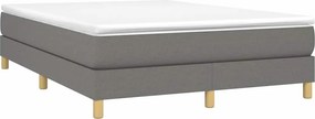 Rám postele s boxspringem tmavě šedý 140 x 190 cm textil 3120607