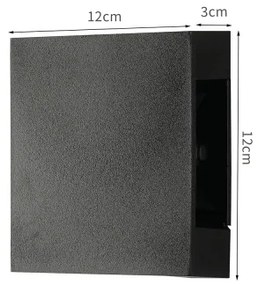 Brilagi - LED Venkovní nástěnné svítidlo QUADRAY LED/4W/230V černá IP65