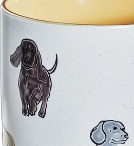 DOG LOVER Květináč jezevčík 18 cm - béžová