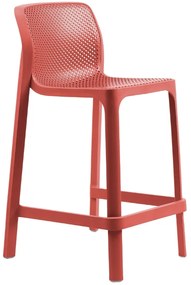 OnaDnes -20% Nardi Červená plastová zahradní barová židle Net 65 cm