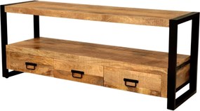 furniture-nabytek.cz - Rustikální tv stolek z dřeva mango 150x60x45