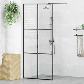 Zástěna do průchozí sprchy čiré ESG sklo 90 x 195 cm černá 151024