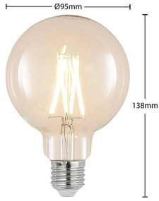 LED žárovka E27 8W 2 700K G95 globe čirá sada 2ks