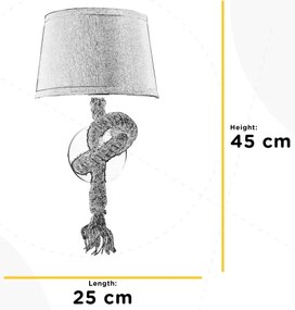 ONLI - Nástěnné svítidlo CORDA 1xE27/22W/230V béžová