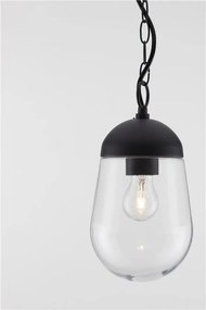 NV 9060197 Venkovní závěsné svítidlo OMIKA tmavě šedý hliník a čiré sklo E27 1x12W 110-240V bez žárovky IP54 - NOVA LUCE