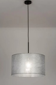 Závěsné designové svítido do obýváku Mombasa Silver Look and Black