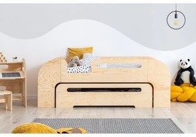 Dětská postel s výsuvným lůžkem v přírodní barvě 90x200 cm AIKO – Adeko