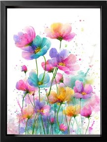 Barevná louka - obraz - Jemné květiny v akvarelovém stylu 43 - 40 x 50 cm - 499 Kč