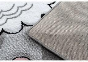 Dětský kusový koberec Jednorožec šedý 140x190cm