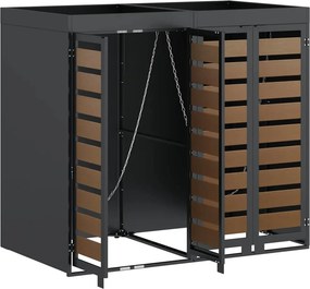 Úložný box na 2 popelnice Ocel Antracit 3394773