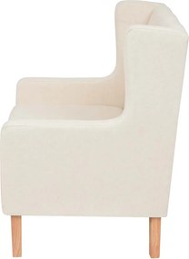 Sedací souprava 2 kusy textil krémově bílá 274929