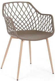BIZZOTTO Plastová jídelní židle OPTIK taupe 0733415