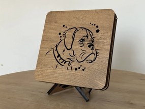 Li-Go "Boxer" lampa 19x19 cm provedení povrchu: dub