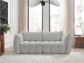 Světle šedá pohovka z textilie bouclé 234 cm Azra – Bobochic Paris