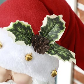 HOMCOM Postava Santa Clause, pohyblivá, se senzorickým zvukem, smích & hudba, 140 cm, červená