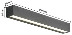 Arcchio LED venkovní nástěnné svítidlo Lengo, CCT, 50 cm, 2 světla,