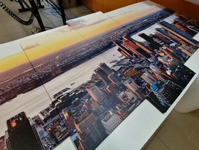 5-dílný obraz panoráma města New York