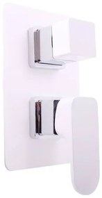 Slezák - RAV Vodovodní baterie sprchová vestavěná s přepínačem YUKON  Barva: Bílá/chrom