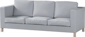 Potah na pohovku IKEA  Karlanda 3-místná nerozkládací, krátký barva šedá látka pletený vzor