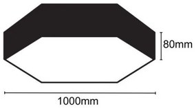 LED Stropní svítidlo LED/100W/230V 4000K pr. 100 cm