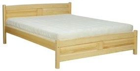 Dřevěná postel LK104, 140x200, borovice (Barva dřeva: Ořech)