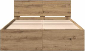 Rám postele s čelem s čelo Dub artisan 193 x 125 x 70 cm 3376061