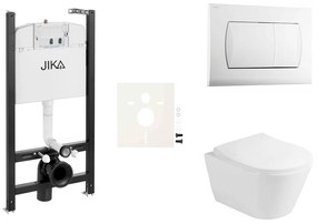 Cenově zvýhodněný závěsný WC set Jika do lehkých stěn / předstěnová montáž+ WC Glacera Ava SIKOJSAVA1