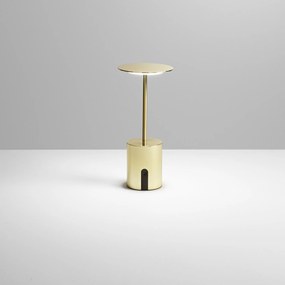 FAN LED-LIBERTY-ORO Nabíjecí venkovní svítidlo LIBERTY LED TOUCH DIMM zlatá 3000K IP44 baterie 4000 mAh bezdrátové + USB nabíjení - FANEUROPE