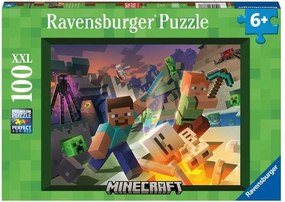 Puzzle ravensburger puzzle 133338 minecraft: monstra z minecraftu 100 dílků
