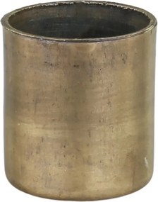Bronzový antik svícen na úzkou svíčku s magnetem Mao - Ø 2*2,5cm
