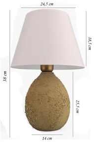 Stolní lampa RAMZES 1xE27/40W/230V bílá/hnědá