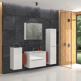 A-Interiéry Koupelnová skříňka s keramickým umyvadlem Amanda W 80 - bílá - amanda_80_W