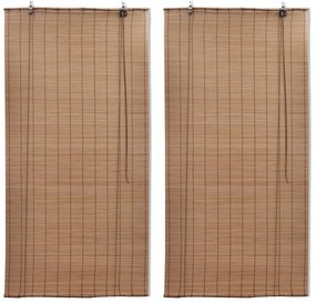 Zatemňovací rolety z bambusu 2 ks hnědé 120 x 220 cm 3057520
