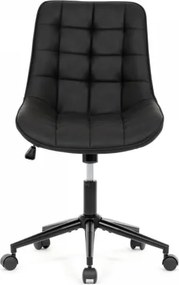Kancelářská židle černá dekor broušené kůže černý kovový kříž KA-V3120 BK3