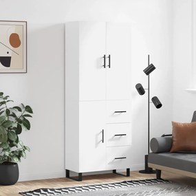Skříň highboard bílá 69,5 x 34 x 180 cm kompozitní dřevo