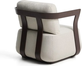 Hnědé/krémové polstrované zahradní křeslo Tamaris – Kave Home