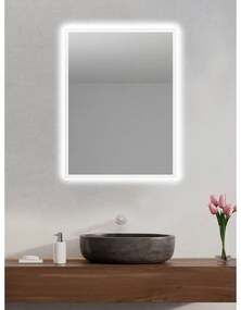 EBS Venia Zrcadlo 60 x 80 cm s LED podsvíceným pískovaným okrajem S_VENIA6080R