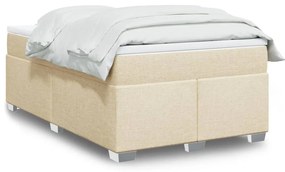 Box spring postel s matrací krémová 120x190 cm textil 3285121