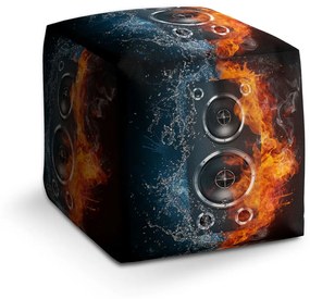 Sablio Taburet Cube Ohnivý reproduktor: 40x40x40 cm