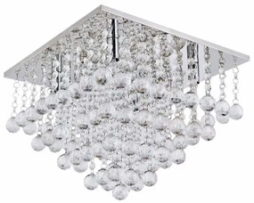 Toolight - Křišťálová stropní lampa 8xE14 60W 392203, chromová, OSW-04015