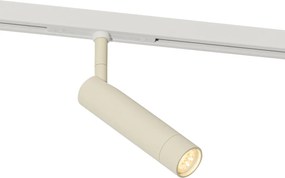 Moderní bodové svítidlo béžové s bílou pro jednofázový kolejnicový systém - Slimline Uzzy