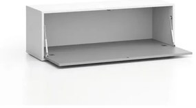 Nízká skříňka LAYERS, výklopná, 1200 x 400 x 394 mm, bílá / šedá