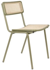 OnaDnes -20% Zelená ratanová jídelní židle ZUIVER JORT