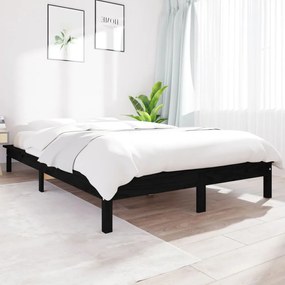 Rám postele černý masivní borovice 120 x 200 cm