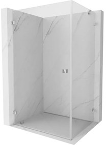 Mexen Lunar-B, sklápěcí sprchový kout levý 95 x 70 cm, 8mm čiré sklo, chromový profil, 832-095-070-01-00-L