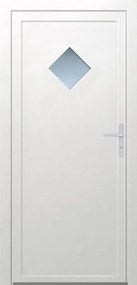 Solid Elements Vedlejší vchodové dveře Brigi, 80 L, 880 × 1980 mm, plast, levé, bílé, prosklené